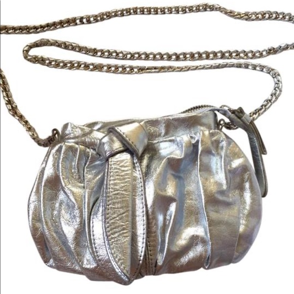 Bags | Metallic Leather Cross Body Bag | Poshmark